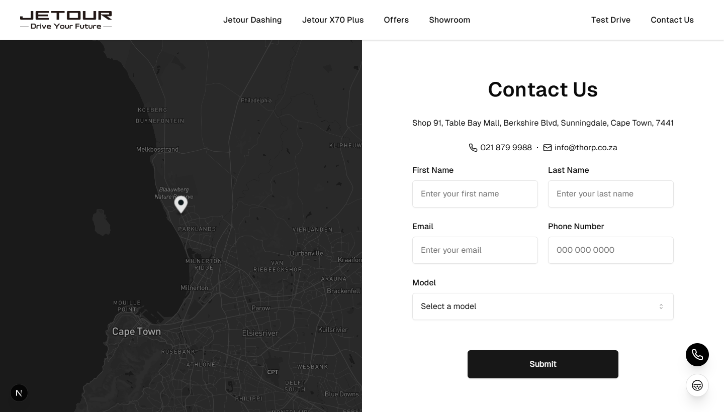 Contact Us | Jetour Hatfield Johannesburg | Jetour Hatfield